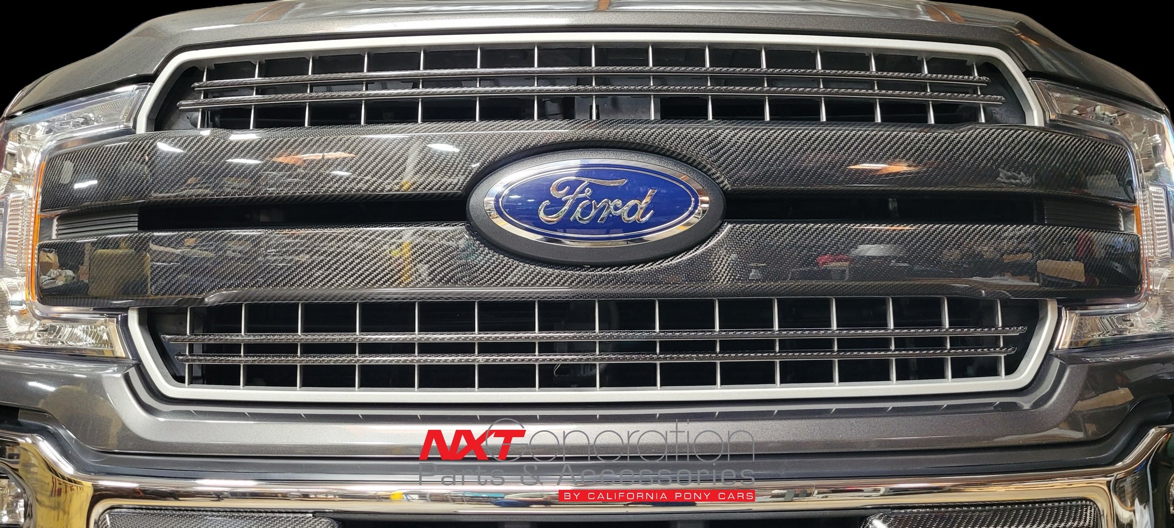 2018-2020 Ford F-150 Carbon Fiber Front Grille Kit Replacement ...